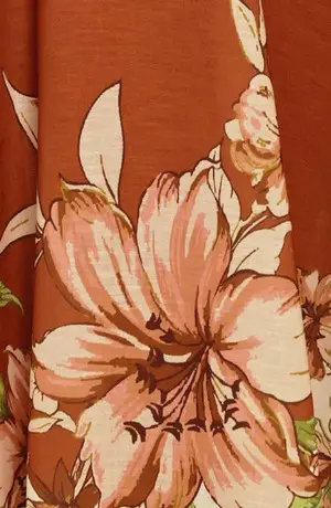 FLYING TOMATO Floral Print Sleeveless Maxi Dress - Terracotta