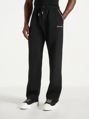 Manière De Voir Signature Piped Track Pants - Black