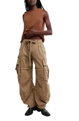 Free People Reef Curved Cargo Twill Pants