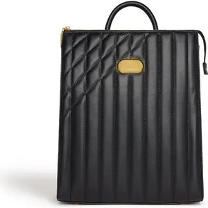 LABANTE LONDON Danai Vegan Leather Backpack With Artist-designed Strap - Black