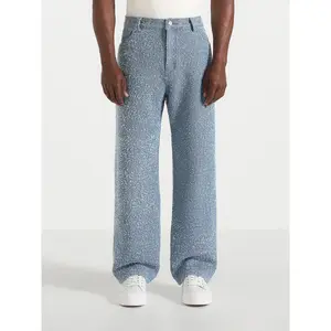 Manière De Voir Arnault Boucle Denim Relaxed Fit Jeans - Blue