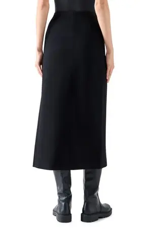 Akris Signature Jersey Wrap Midi Skirt