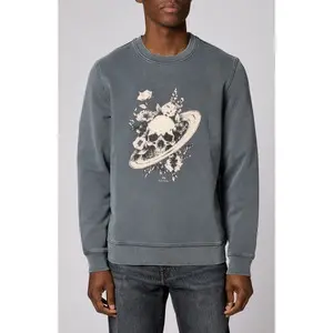 Paul Smith Skull Saturn Floral Graphic Sweatshirt - Slate
