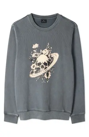 Paul Smith Skull Saturn Floral Graphic Sweatshirt