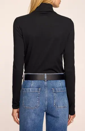 Ramy Brook Thea Turtleneck Top - Black