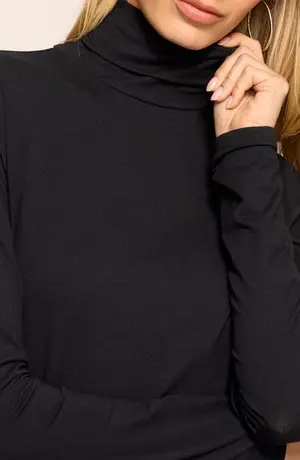 Ramy Brook Thea Turtleneck Top - Black