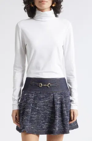 Ramy Brook Thea Turtleneck Top - White