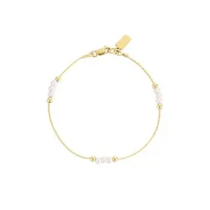 SET & STONES Jewellea Pearl Bracelet With Accents - Gold