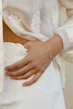 SET & STONES Jewellea Pearl Bracelet With Accents