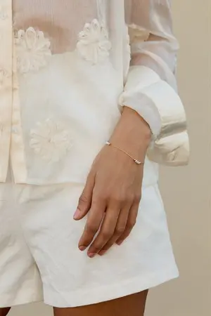 SET & STONES Jewellea Pearl Bracelet With Accents