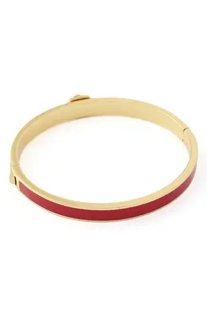 Kurt Geiger Chelsea Enamel Hinged Bangle - Red