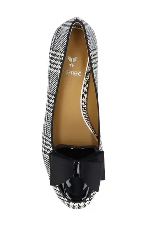 J. Reneé Kori Houndstooth Bow Flat
