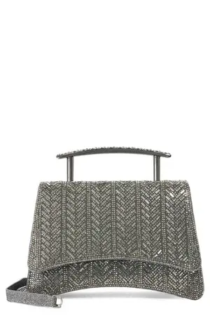 Dune London Bedazzle Crystal Top Handle Bag - Pewter