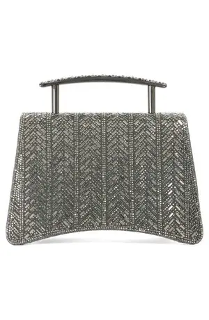 Dune London Bedazzle Crystal Top Handle Bag - Pewter