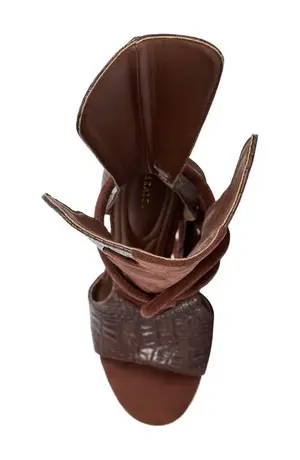 AZALEA WANG Desire Wedge Cutout Bootie Sandal