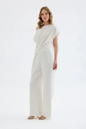 MONLICIA Elvara Fluid Viscose Wide-leg Pants
