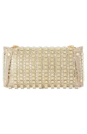 Dune London Elabourate Crystal Clutch - Gold