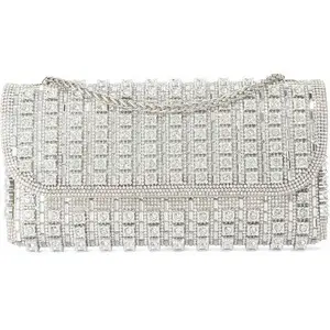 Dune London Elabourate Crystal Clutch - Silver