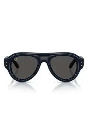 Ray-ban Aviator Puffer Sunglasses - Transparent Blue/dark Grey
