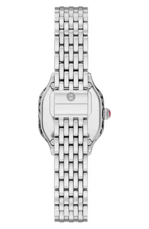 Michele Mini Meggie Diamond Leopard Dial Bracelet Watch