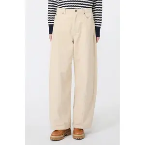 Max Mara Wide Leg Cotton Pants - Ivory