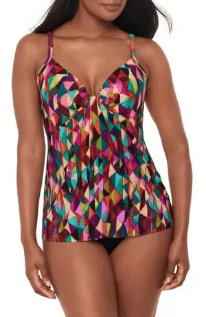 Miraclesuit Farfalle Marina Underwire Tankini Top - Multi