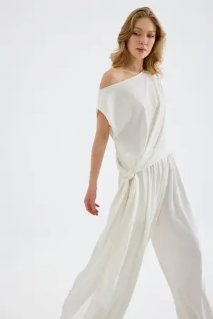MONLICIA Velora Draped Viscose Balloon Pants