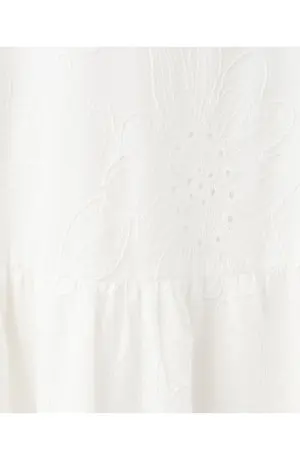 Mango Embroidered Cotton Halter Dress