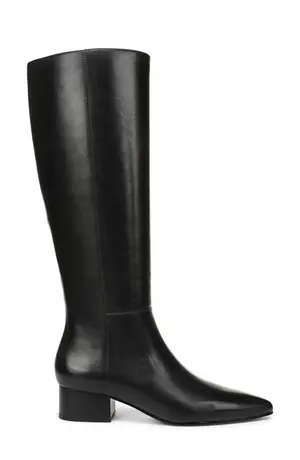 Vince Adan Tall Leather Boot - Black Leather