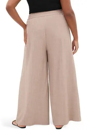 City Chic Luci Pleated Wide Leg Pants