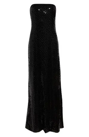 Ramy Brook Angel Strapless Sequin Column Gown