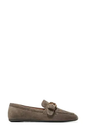 Cole Haan Grand Ambition Alette Buckle Loafer - Deep Olive Suede