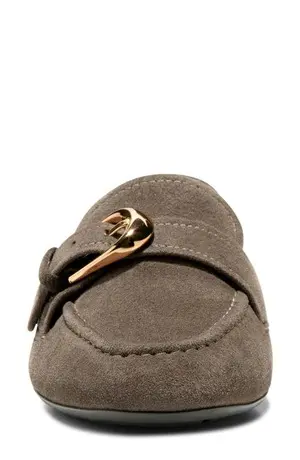 Cole Haan Grand Ambition Alette Buckle Loafer - Deep Olive Suede