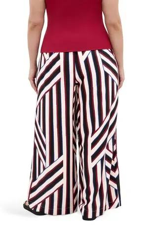 City Chic Haylee Striped Wide Leg Pants