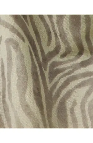 Mango Zebra Print Cowl Neck Midi Dress