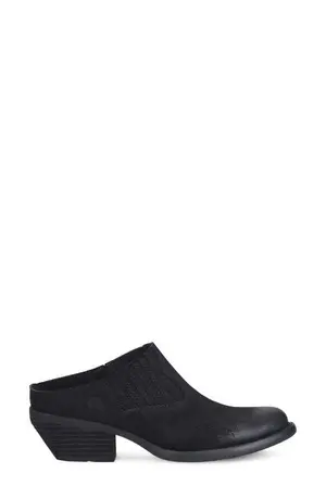 BØRN Monikah Leather Mule - Black Distressed