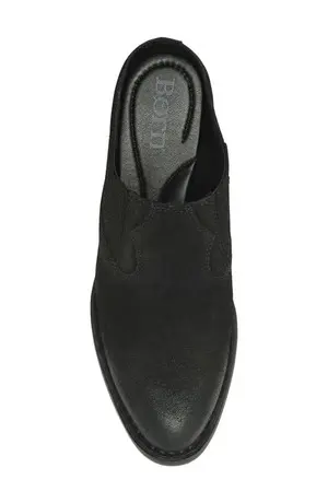 BØRN Monikah Leather Mule - Black Distressed
