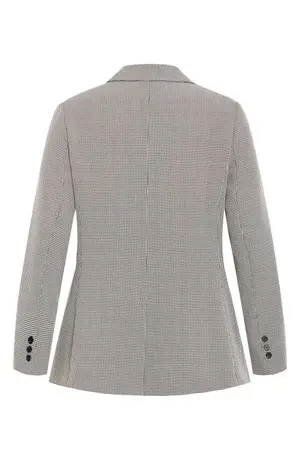 City Chic Hailey Checked Double Breasted Jacket