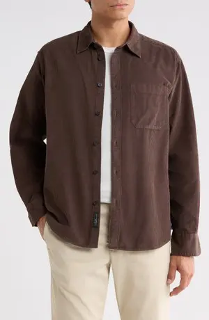 Rag & Bone Relaxed Corduroy Shirt Jacket - Brown