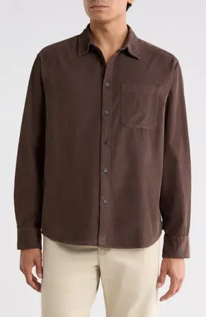 Rag & Bone Relaxed Corduroy Shirt Jacket - Brown