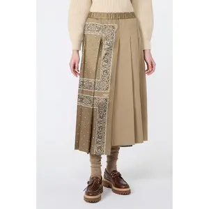 Max Mara Pleated Midi Skirt - Tobacco