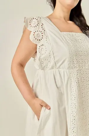 English Factory Eyelet Cotton Maxi Dress