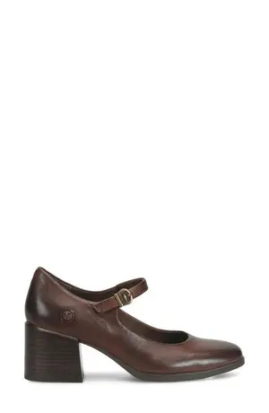 BØRN Laine Mary Jane Pump - Brown Leather