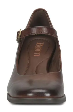 BØRN Laine Mary Jane Pump - Brown Leather