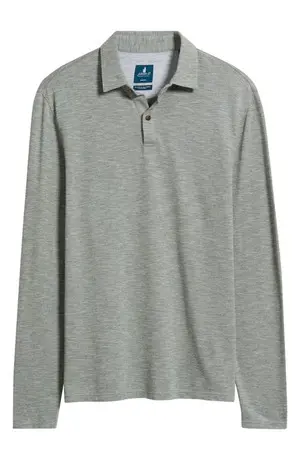Johnnie-o Long Sleeve Slub Pique Polo - Pineland