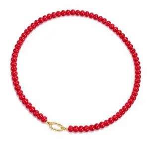 DONATELLO GIAN Beaded Gold-tone Link Necklace