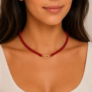 DONATELLO GIAN Beaded Gold-tone Link Necklace