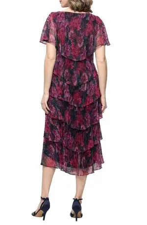 SL FASHIONS Tiered Bodre Dress
