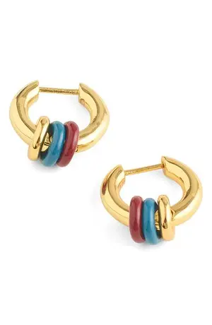 Madewell Triple-ring Huggie Hoop Earrings - Pomegranate Seed