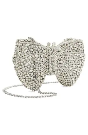 Dune London Enchant Crystal Bow Clutch